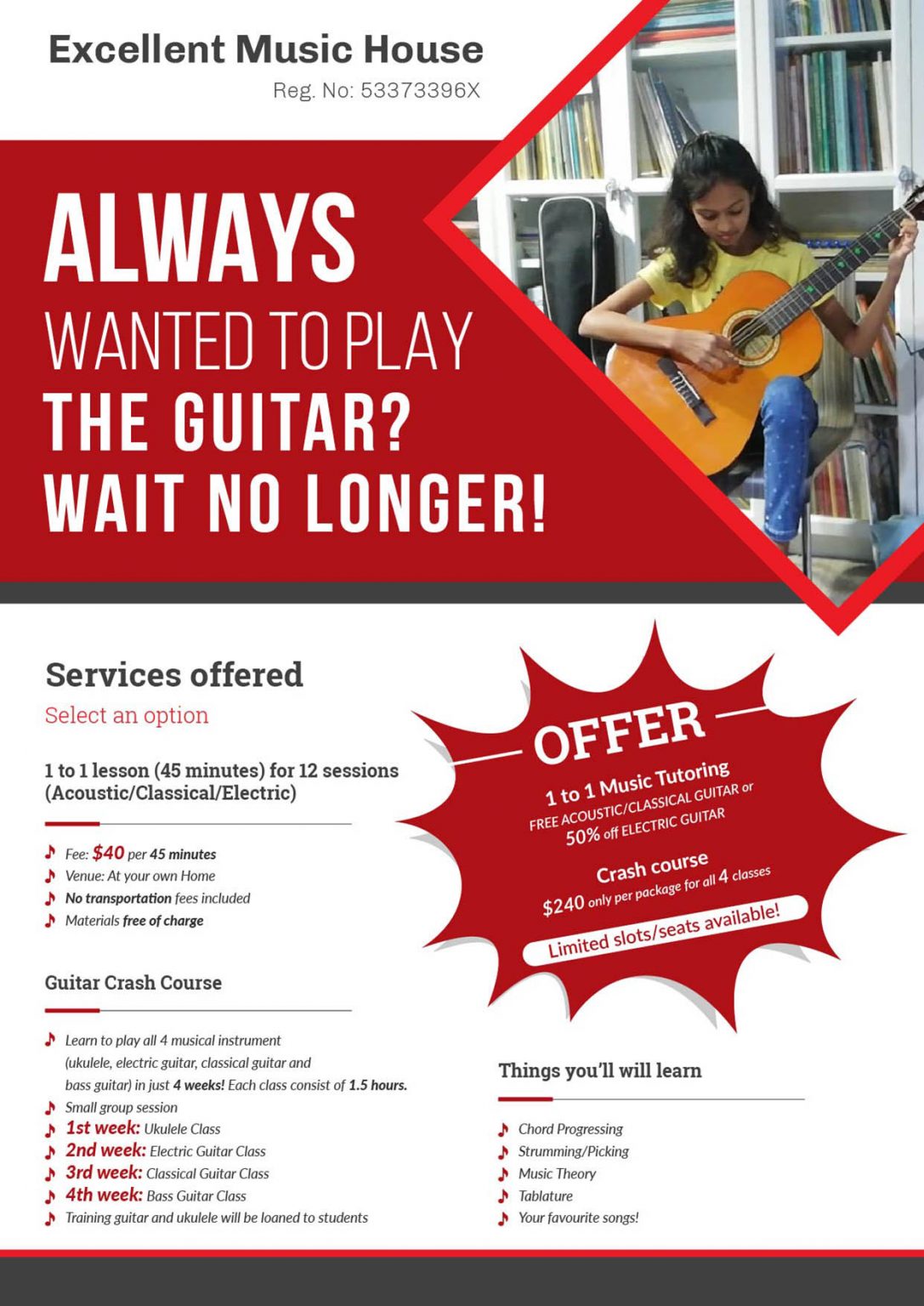 Flyer Design for Music Class - #1 Premier Freelance Web Designer & Web ...