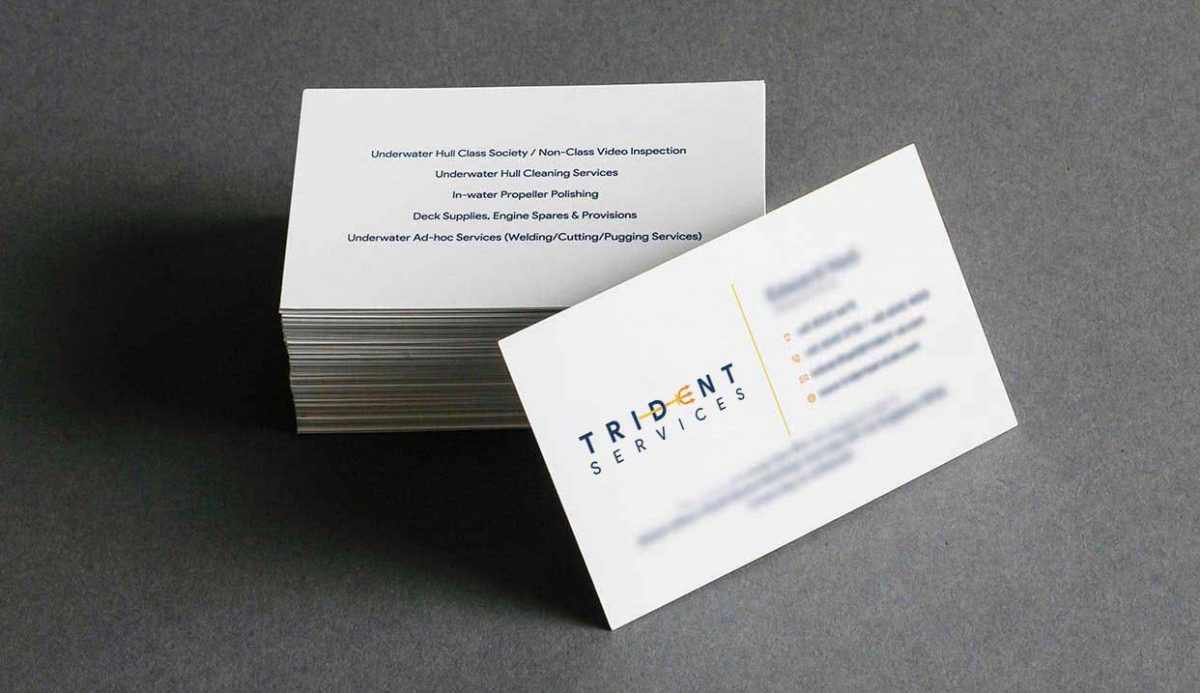 Business Card Design for Marine Company in Singapore
