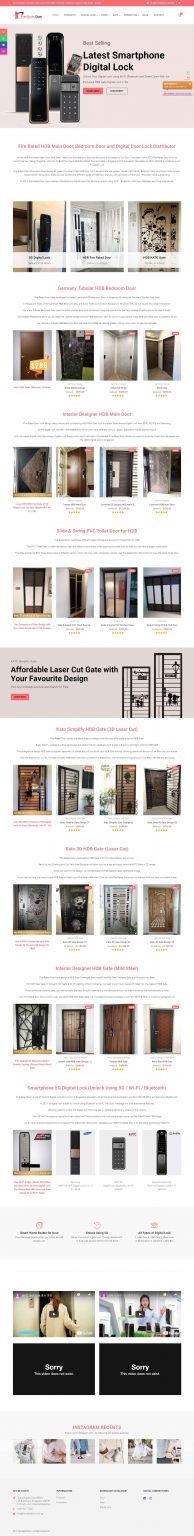 WordPress eCommerce Website Design for Digital Lock Shop in Singapore ...